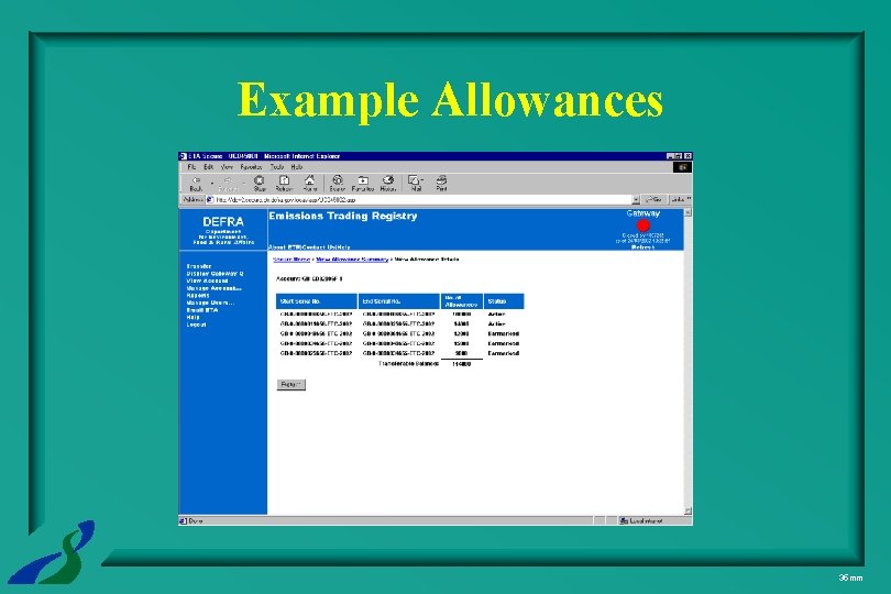 NATIONAL REGISTRIES AND THE UKS ETS REGISTRY Charlotte