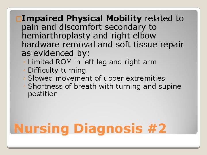 Impaired Gas Exchange related to decreased oxygen supply