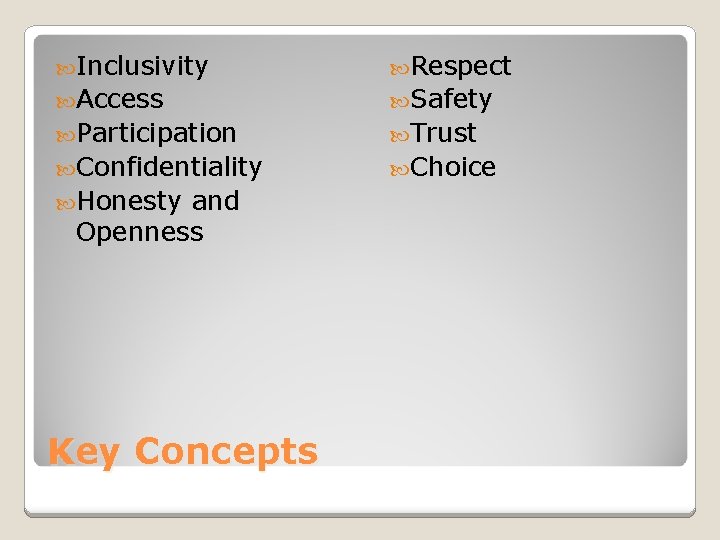 Equality and Rights Principle of equity Moral Rights