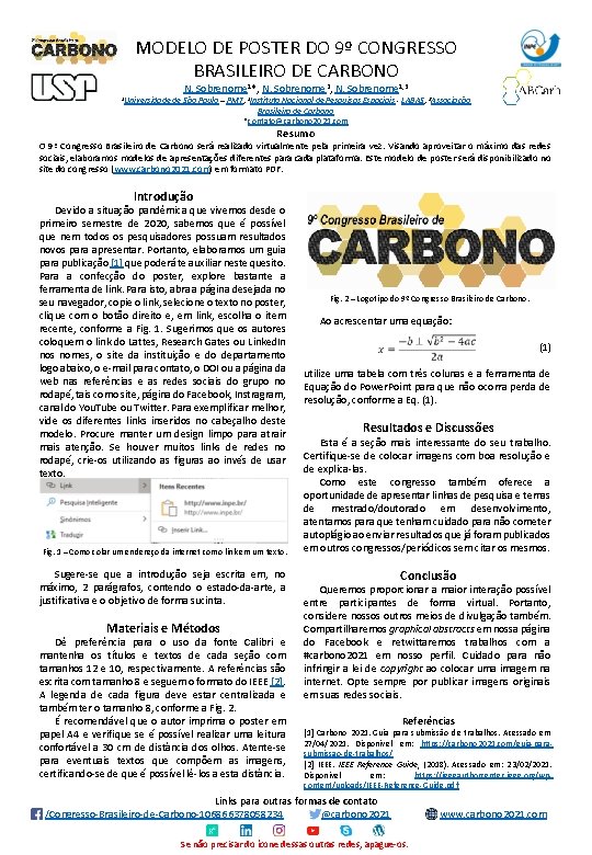 MODELO DE POSTER DO 9 CONGRESSO BRASILEIRO DE