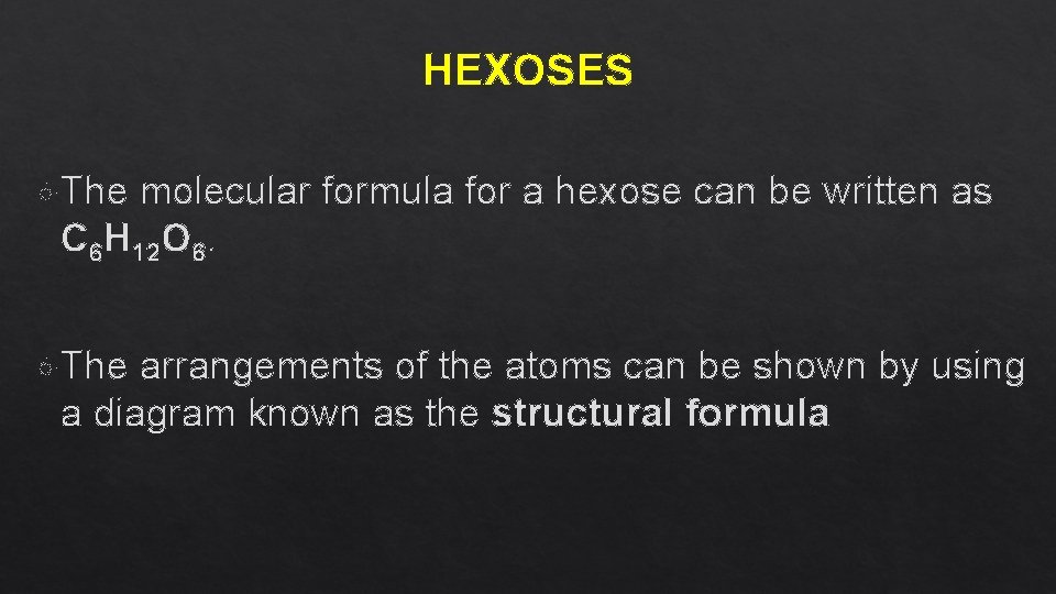CARBOHYDRATES Cambridge Biology A Level 11 th Grade