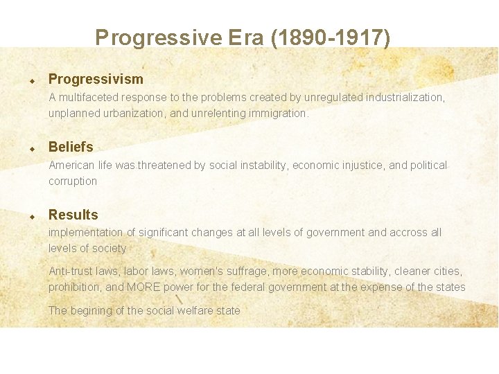 YOUR LOGO The Progressive Era Mr Baker Humane