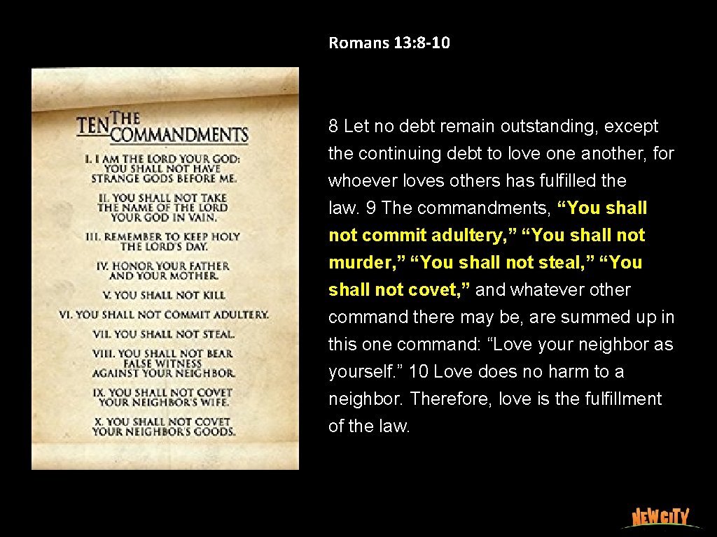 Romans 13 8 10 8 Let no debt
