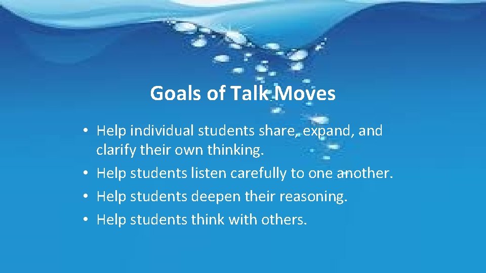 Talk Moves Deep Dive Compass Rubric Goals of