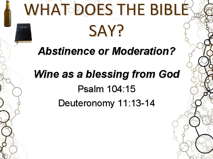 ALCOHOL and the CHRISTIAN APPLYING GODS WORD Hebrews