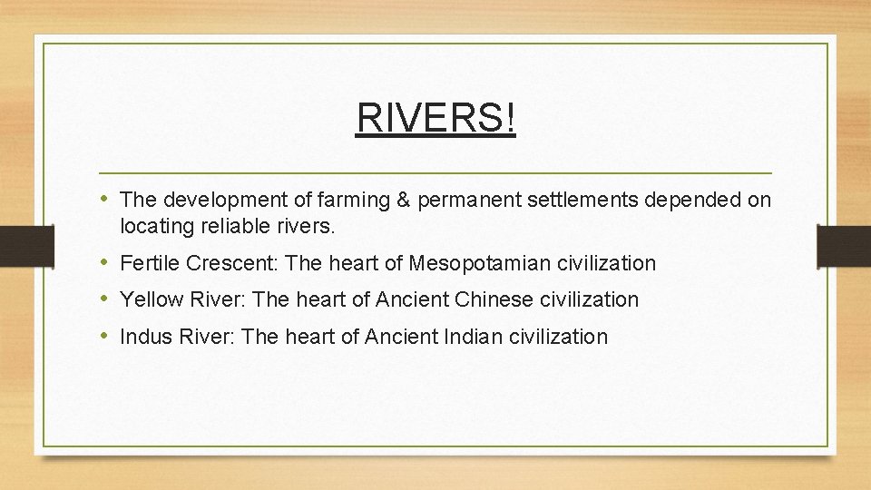 Unit 2 Early Humans The Rise of Civilizations