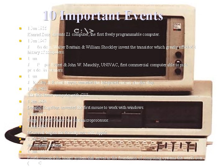 The History of Computers have been around for