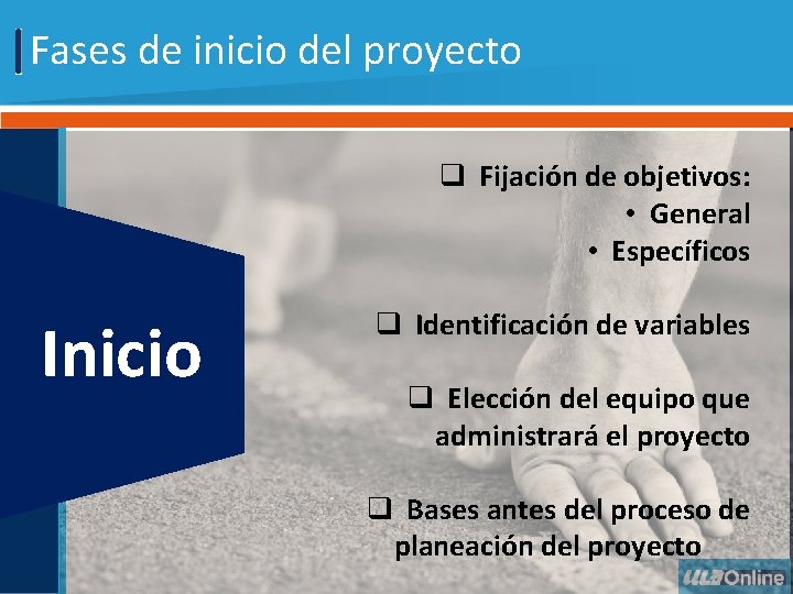 Elementos clave en la gestin de proyectos Objetivo