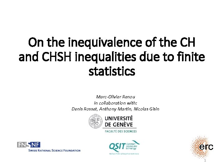 On the inequivalence of the CH and CHSH