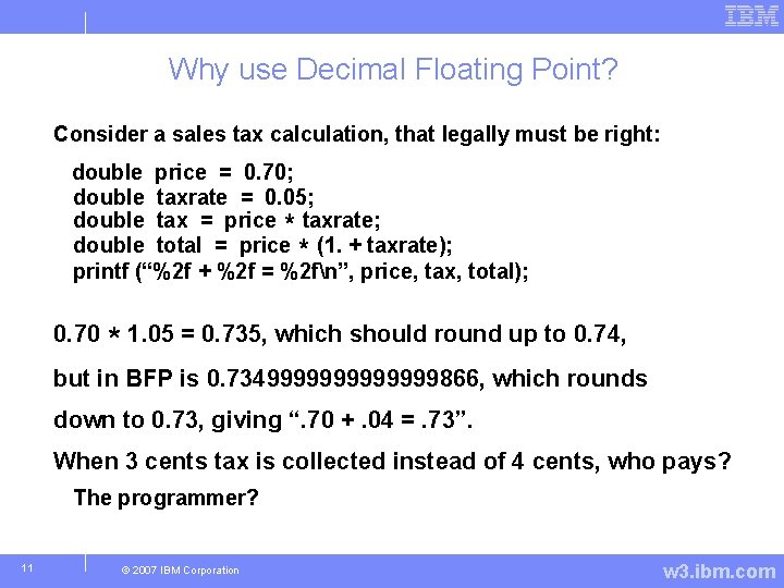 Decimal Floating Point Ian Mc Intosh September 28