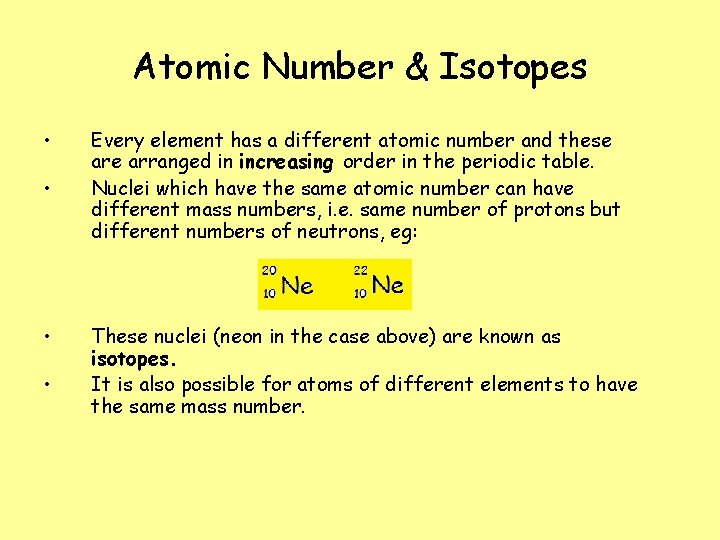 Key areas Nuclear equations to describe radioactive decay