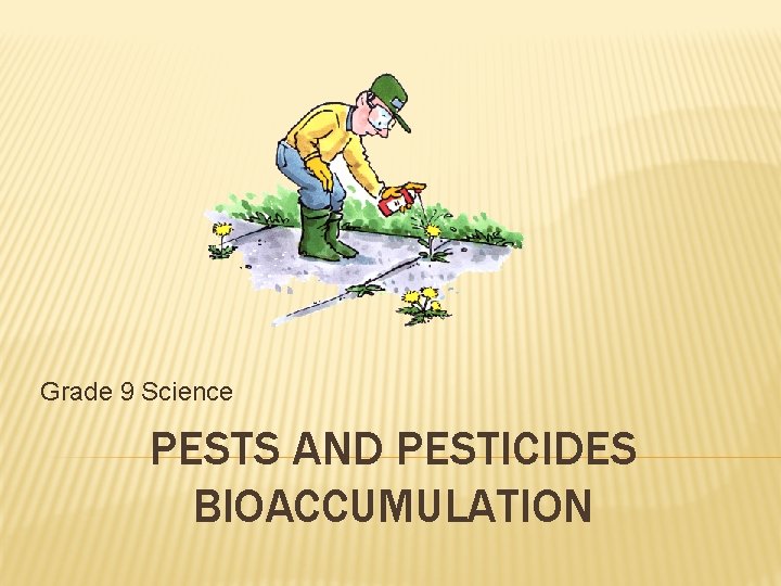 Grade 9 Science PESTS AND PESTICIDES BIOACCUMULATION PESTS
