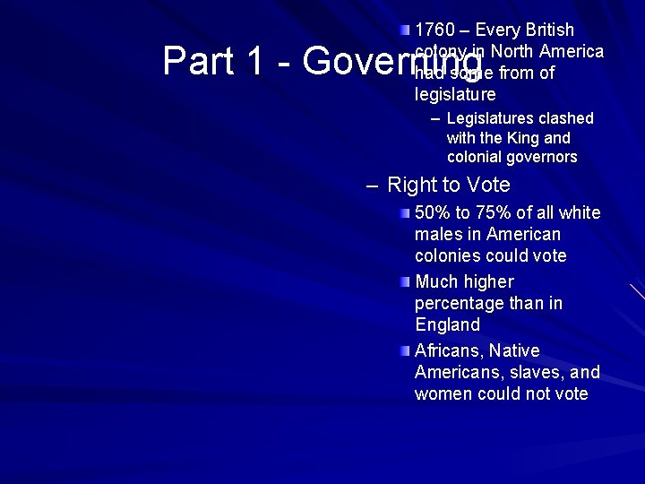 Colonial Life Part 1 Governing English Parliament Magna