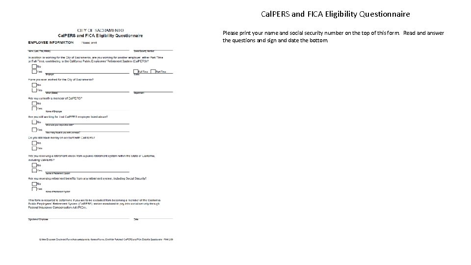 New HireRehire Checklist Career Employee Please print your