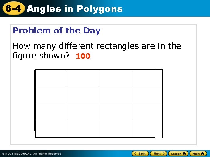 8 4 Angles in Polygons Warm Up Problem