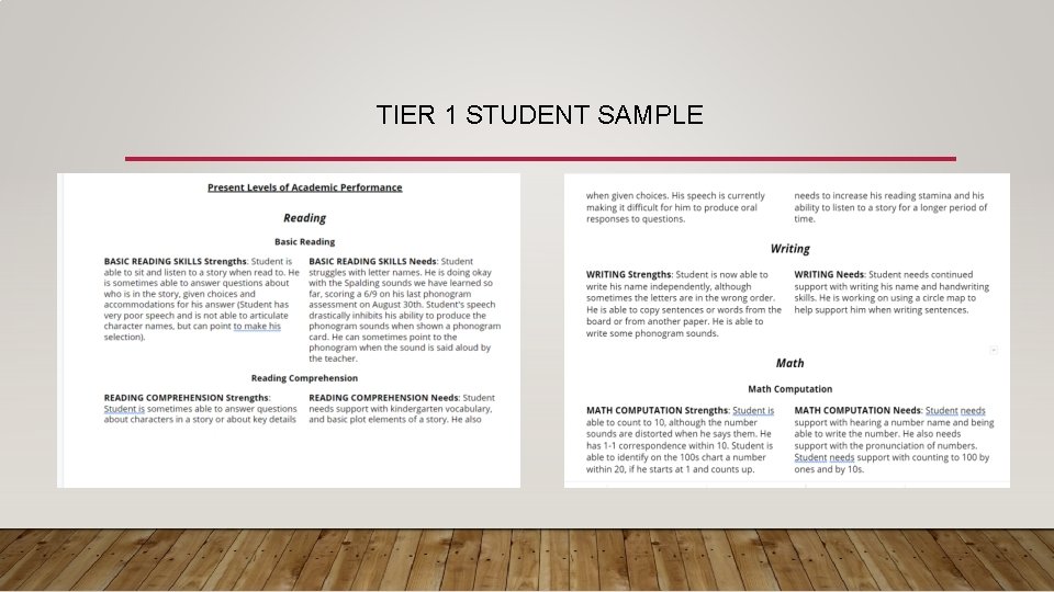 RESPONSE TO INTERVENTION PROPOSAL CREATED BY JARICA VINSON