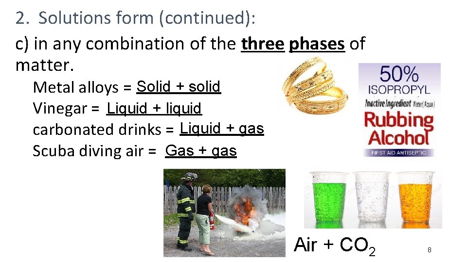Solutions Unit 11 1 1 A solution mixture