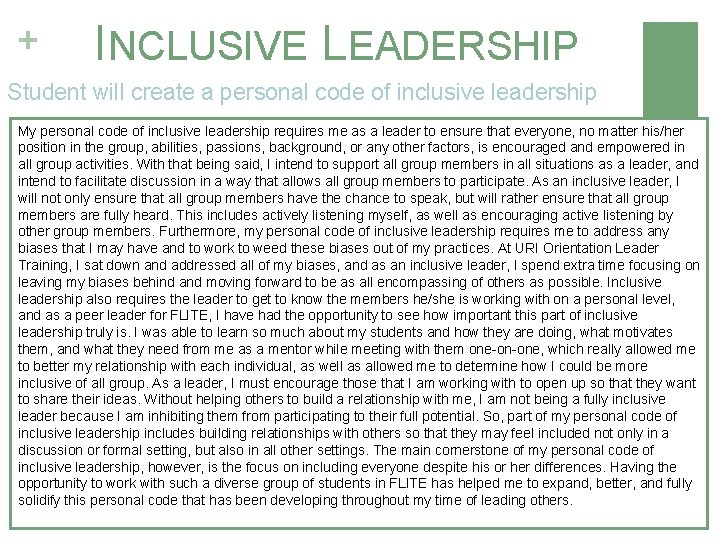 HDF 415 LEADERSHIP PORTFOLIO HANNAH RITCHIE SPRING 2016