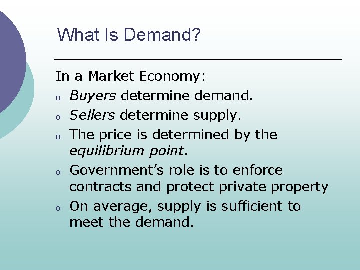 The Economy Lecture 2 Types of economic systems