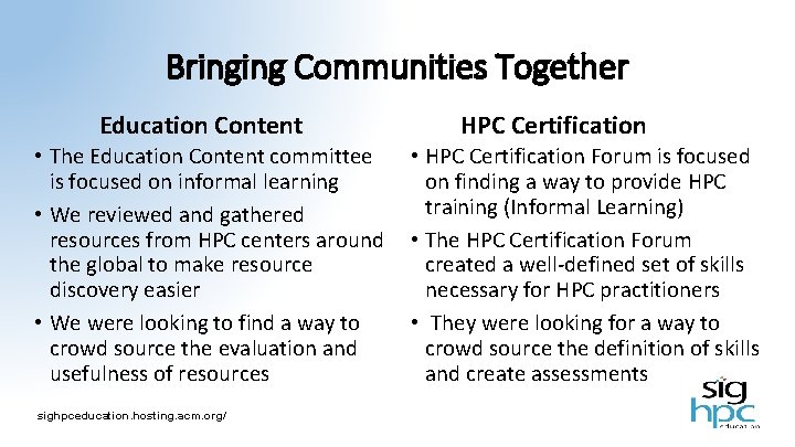 Engaging Communities to Build HPC Certification Lessons Learned