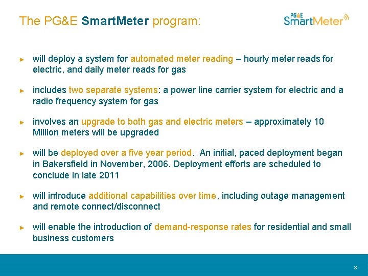 Smart Meter Program Update Operational Benefits Realization Jim