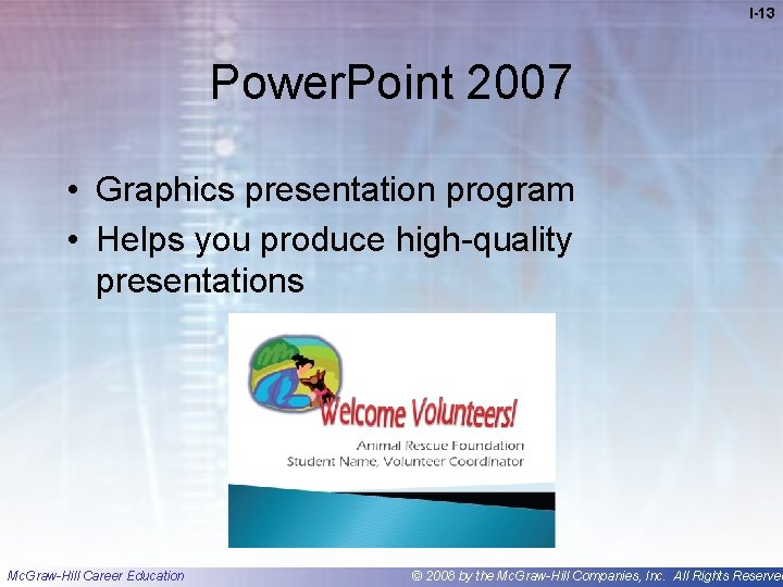 Introduction to Microsoft Office 2007 Mc GrawHill Career