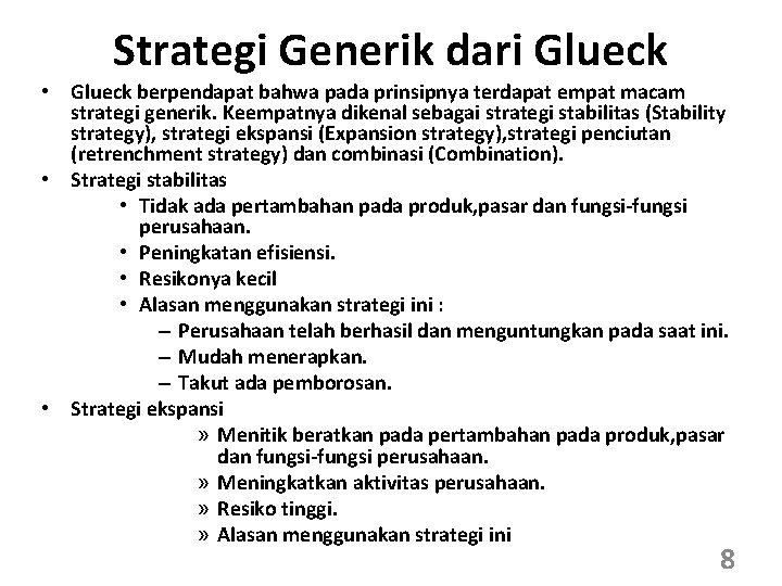 TINGKATAN STRATEGI 1 2 3 Strategi Korporat Corporate