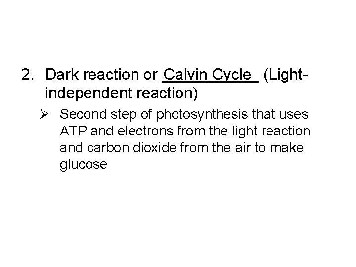Cellular Energy Photosynthesis Cellular Respiration The Need for