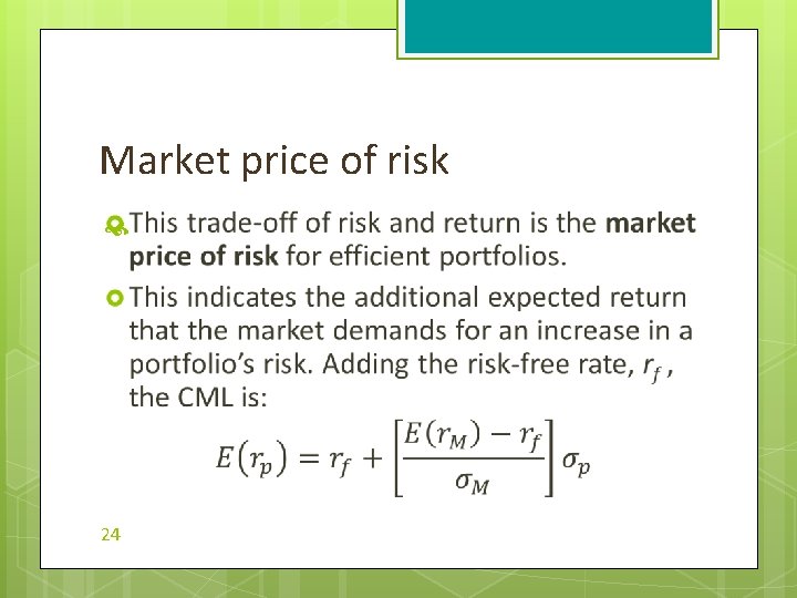 Chapter 9 Asset Pricing Chapter 9 Outline 9