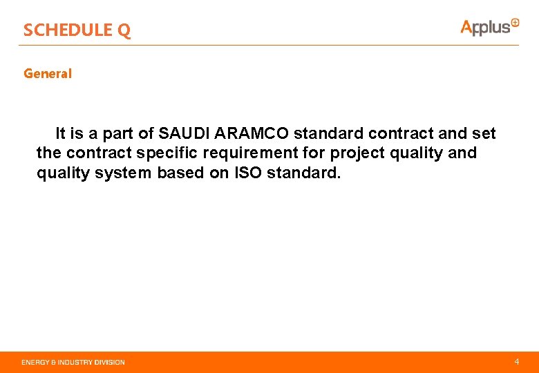 SCHEDULE Q Saudi Arabia Aprail 2020 SCHEDULE Q
