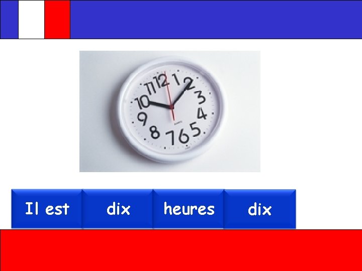 Quelle heure estil Objectives telling the time Using