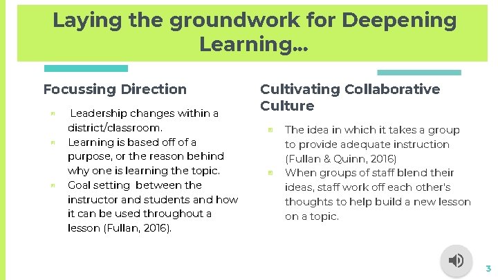 Deepening Learning Clarity of Learning Goals Team 1