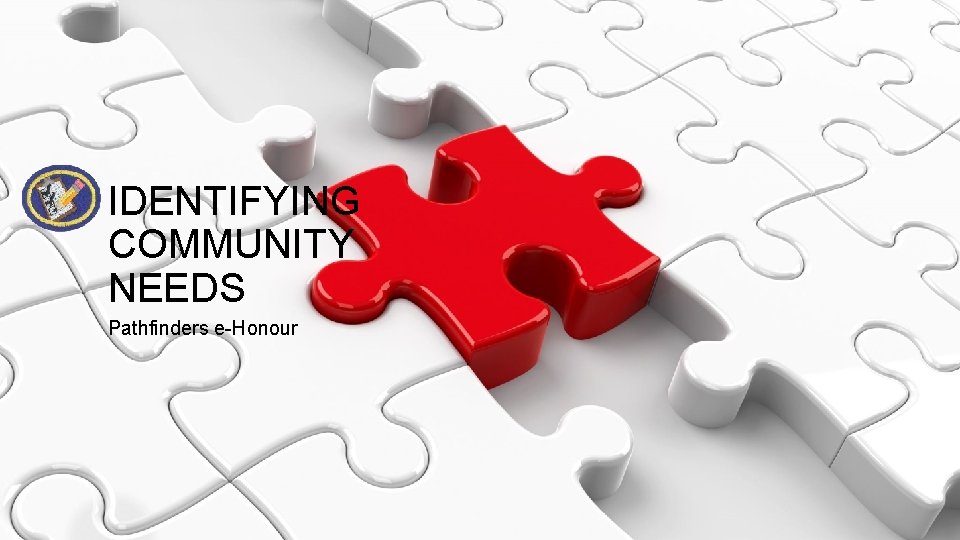IDENTIFYING COMMUNITY NEEDS Pathfinders eHonour REQUIREMENTS 1 Read