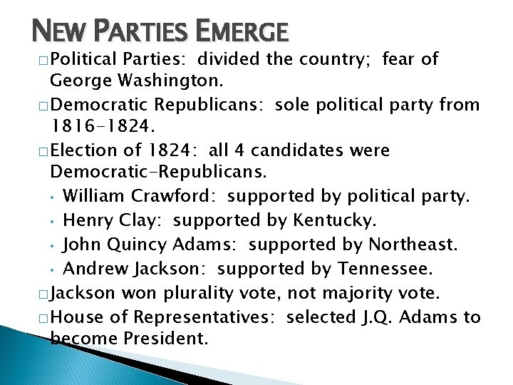 THE JACKSON ERA Chapter 12 Lesson 1 Jacksonian