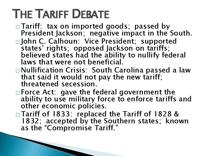 THE JACKSON ERA Chapter 12 Lesson 1 Jacksonian