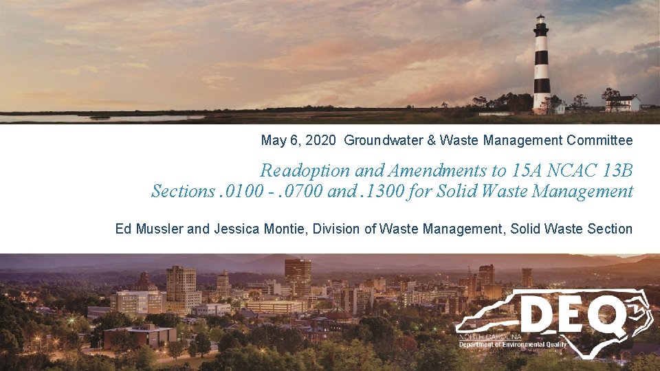 May 6 2020 Groundwater Waste Management Committee Readoption