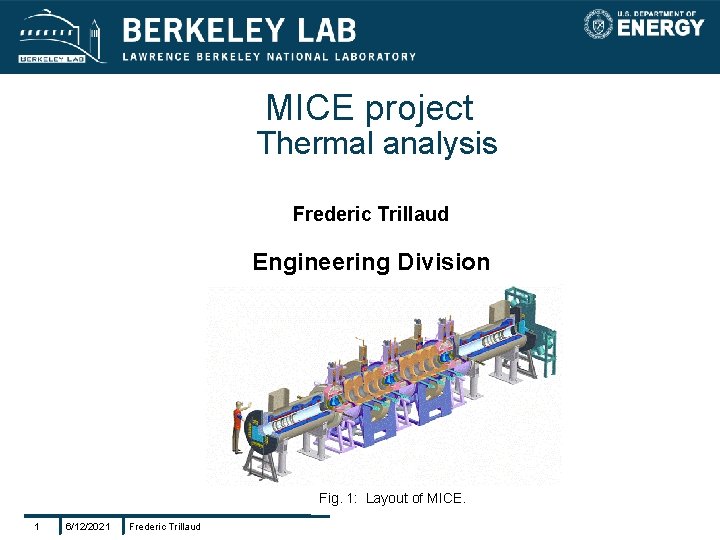 MICE project Thermal analysis Frederic Trillaud Engineering Division