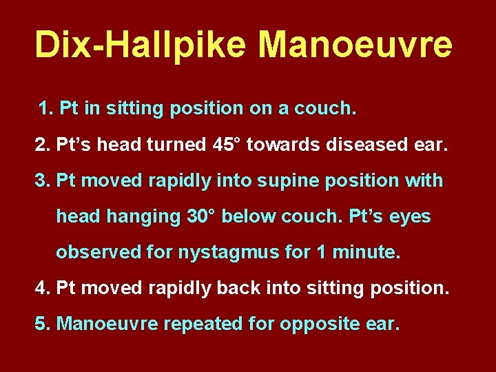 Clinical Tests for Vestibular Function Dr Vishal Sharma