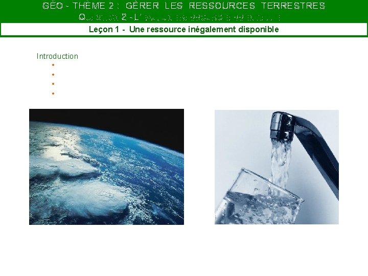 GO THME 2 GRER LES RESSOURCES TERRESTRES QUESTION