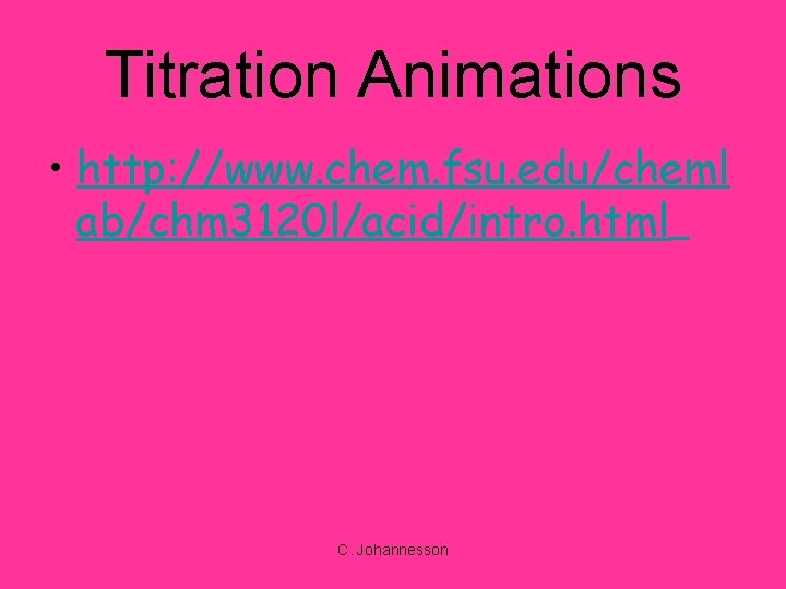 III Titration Acids Bases C Johannesson A Neutralization