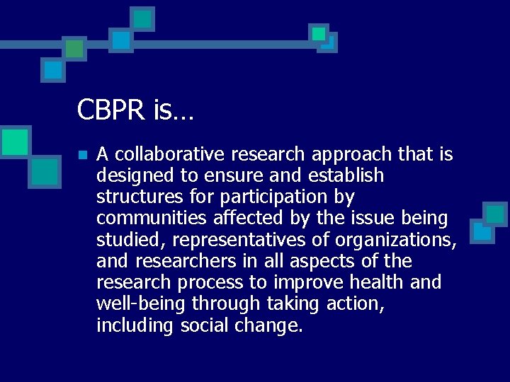 The PowerThe Promise A Brief Review of CommunityBased