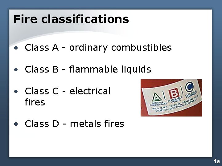 Fire Extinguishers Fire classifications Class A ordinary combustibles