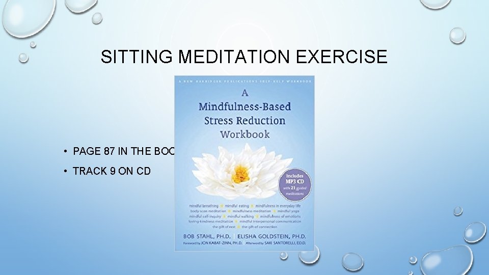 LESSON 1 MEDITATION LESSON OVERVIEW Quick overview of
