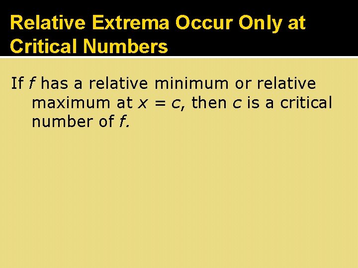 Applications of Differentiation Chapter 5 Extrema on An
