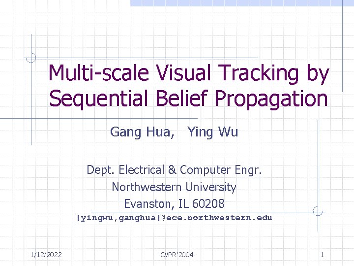 Multiscale Visual Tracking by Sequential Belief Propagation Gang