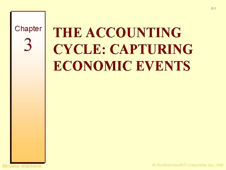 3 1 Chapter 3 Mc GrawHillIrwin THE ACCOUNTING