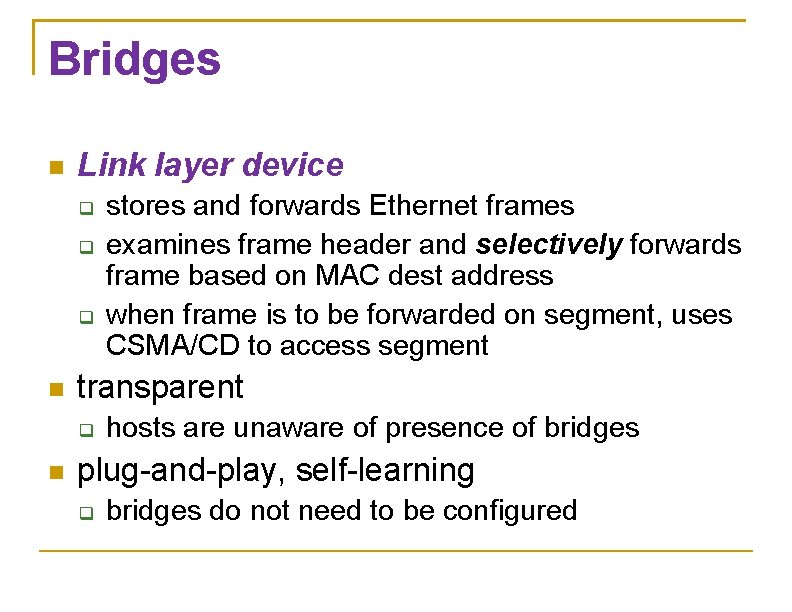 Chapter 3 Part 1 Switching and Bridging Networking