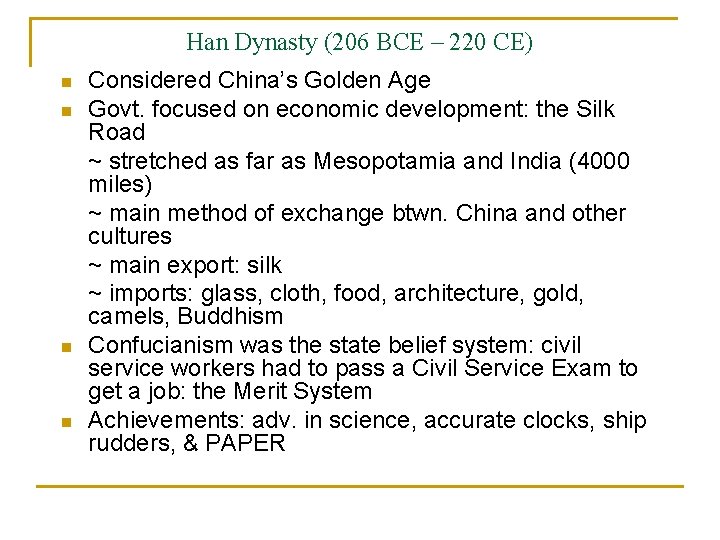 Ancient China Ms Sisino World History 4 Philosophies