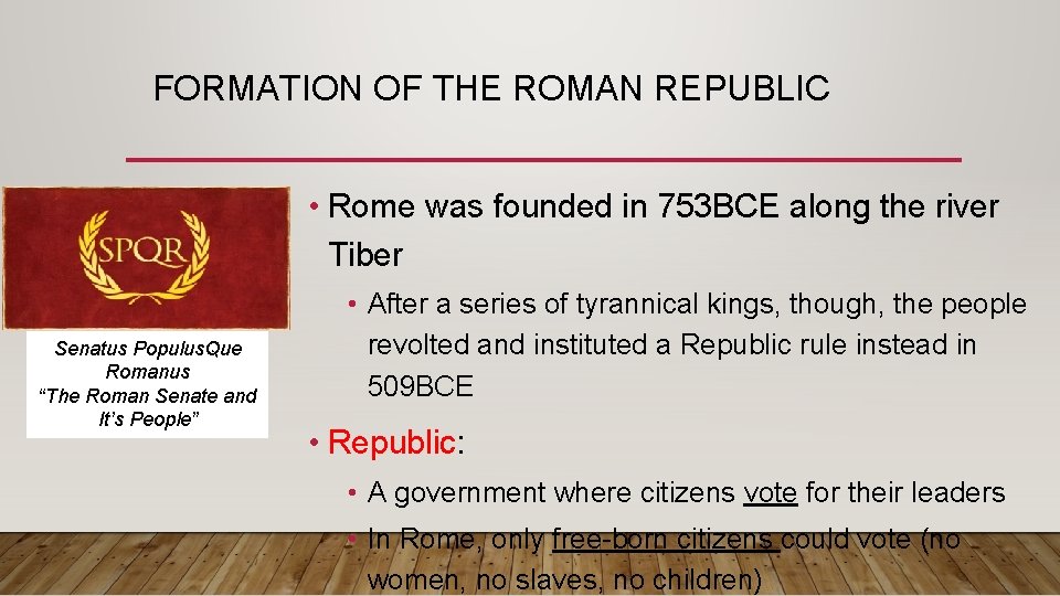 THE ROMAN REPUBLIC 509 4427 BCE WORLD HISTORY