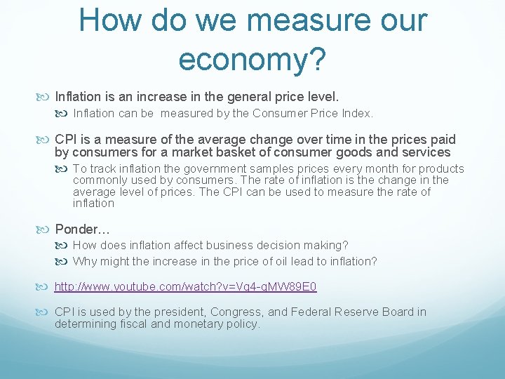 Unit 9 part II The Business Cycle Bellwork